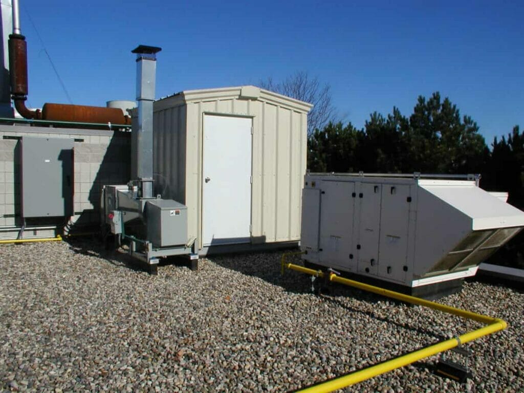 Steel Maintenance Shed in Belleville, MI - MBMI Metal Buildings