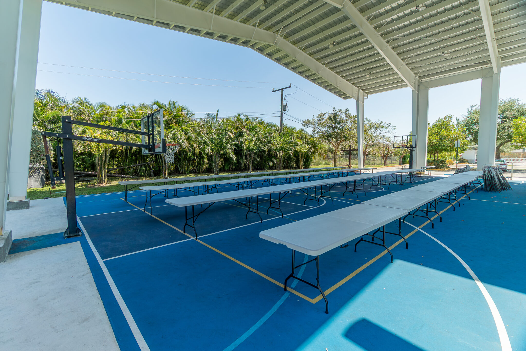New Life Brazilian Christian Church Basketball Court - MBMI Metal Buildings