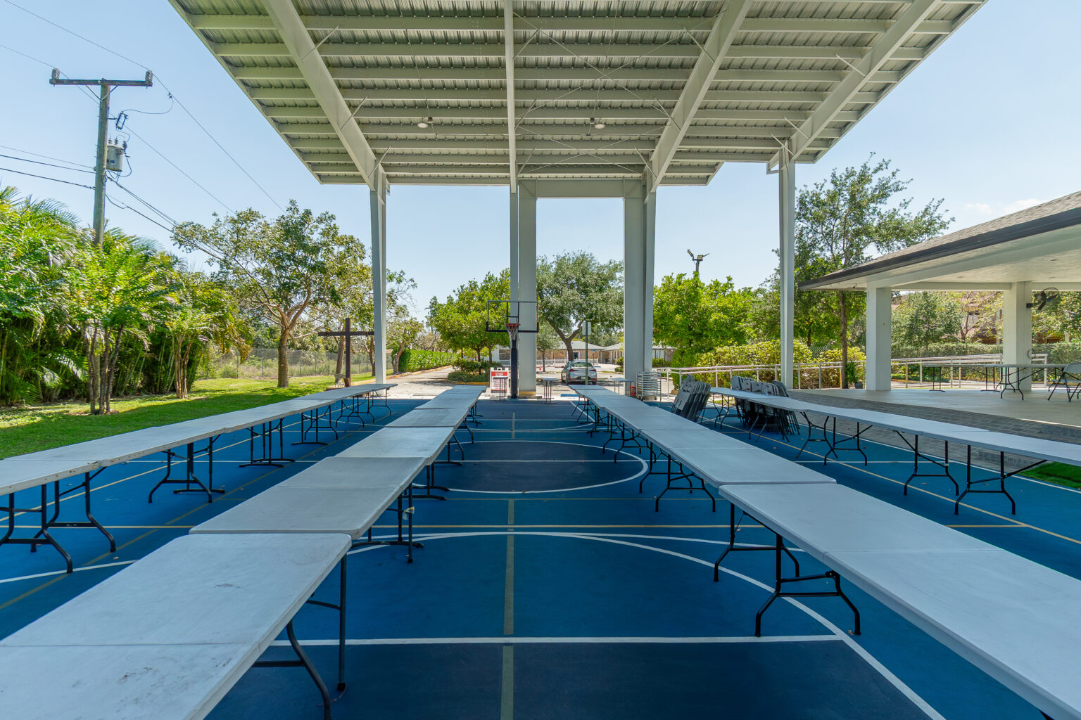 New Life Brazilian Christian Church Basketball Court - MBMI Metal Buildings